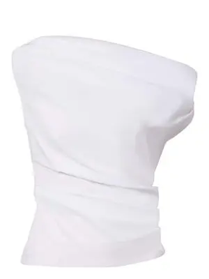Staud Phare Off-shoulder Cotton Top - White