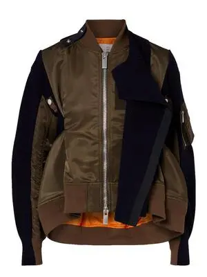 Sacai Paneled Blouson Jacket - Green