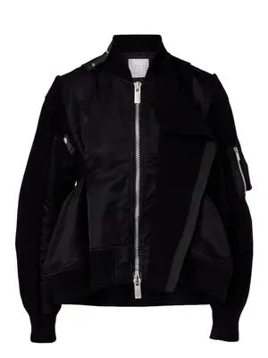 Sacai Paneled Blouson Jacket - Black