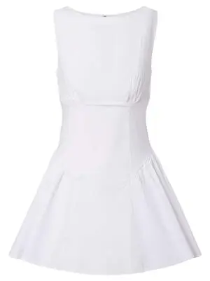 Staud Gwen Cotton Minidress - White