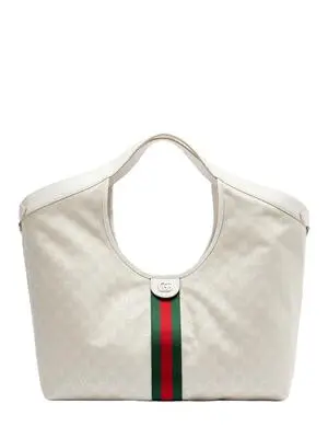 Gucci Large Gg Canvas Tote Bag - White