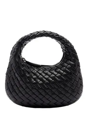 Bottega Veneta Small Leather Shoulder Bag - Black