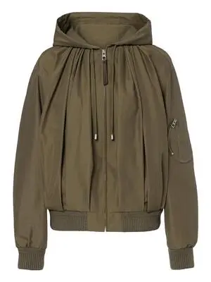 Loewe Gathered Cotton-blend Jacket - Green