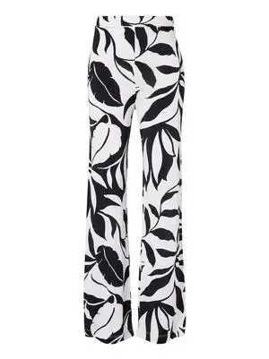 Max Mara Abate Printed Wide-leg Pants - Black