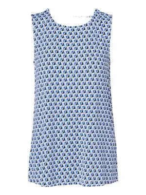 Max Mara Pelota Printed Tank Top - Blue
