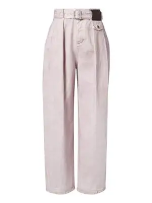 Loewe Belted Wide-leg Jeans - Pink