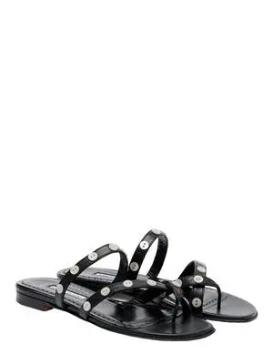 Manolo Blahnik Irafli Embellished Thong Sandals - Black