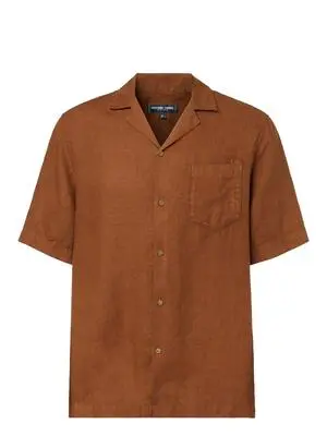 Frescobol Carioca Frescobol Carioca Angelo Linen Shirt Brown