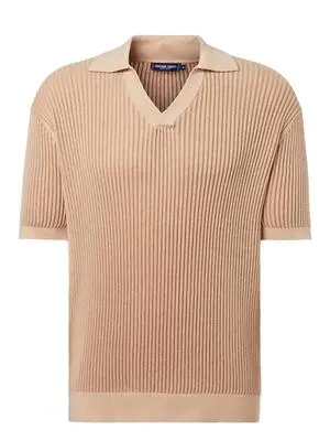 Frescobol Carioca Rino Cotton And Cashmere Polo Shirt - Beige