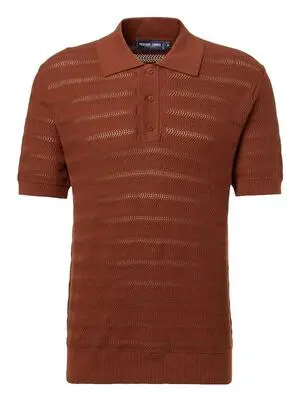 Frescobol Carioca Vidal Knit Cotton Polo Shirt - Brown