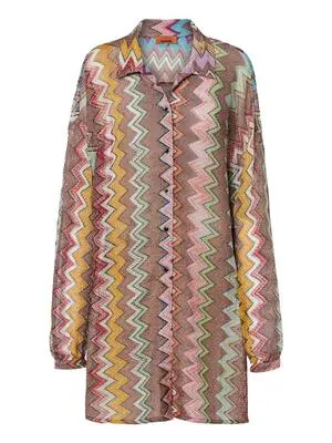 Missoni Zig Zag Lamé Shirt - Multicoloured