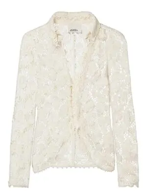 Isabel Marant Cotton And Silk Crochet Top - White
