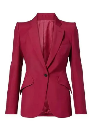 Alexander McQueen Wool And Mohair Blazer - Pink