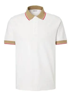 Burberry Evan Cotton Polo Shirt - White