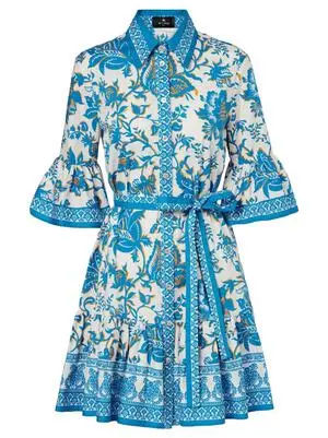 Etro Printed Mini Shirt Dress - Multicoloured