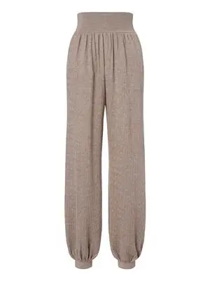 Loro Piana Cashmere And Silk Tapered Pants - Beige