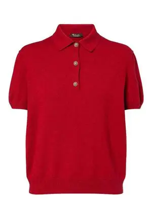 Loro Piana Classic Cashmere Polo Shirt - Red