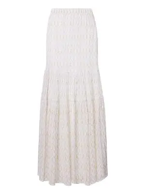 Missoni Lamé Maxi Skirt - White