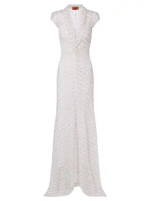 Missoni Lamé Maxi Dress - White