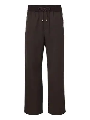 Loewe Wool Gabardine Wide-leg Pants - Brown