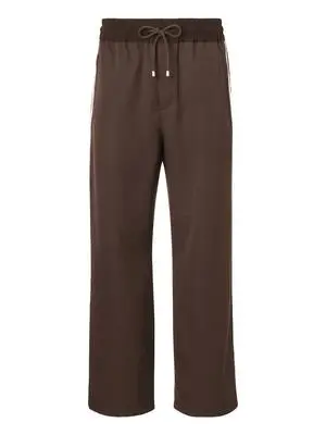 Loewe Wool Gabardine Wide-leg Pants - Brown