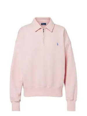 Polo Ralph Lauren Cotton-blend Fleece Half-zip Sweatshirt - Pink
