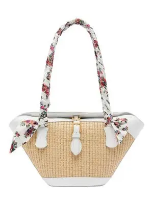 Dolce & Gabbana Capri Medium Raffia Tote Bag - Beige