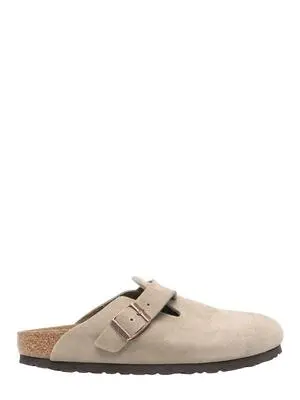 BIRKENSTOCK Boston Suede Slippers - Grey