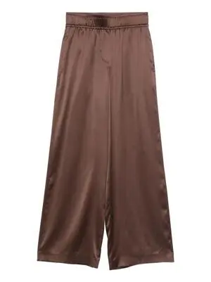 Brunello Cucinelli Silk Trousers - Brown