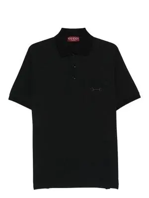 Gucci Cotton Polo Shirt - Black