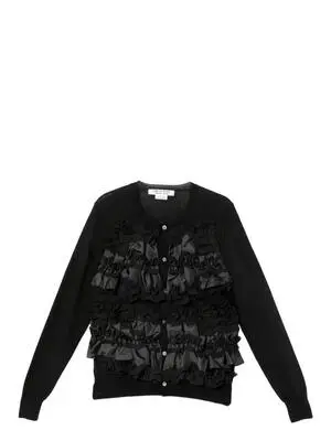 Comme Des Garçons Ruffled Cardigan - Black