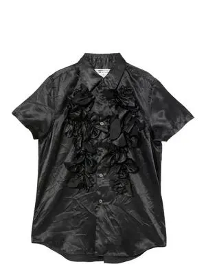 Comme Des Garçons Floral Detail Shirt - Black