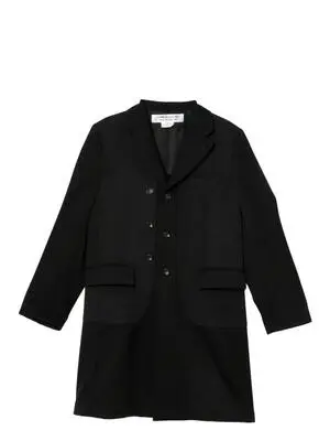 Comme Des Garçons Single-breasted Coat - White