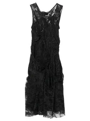 Junya Watanabe Floral-lace Mini Dress - Black