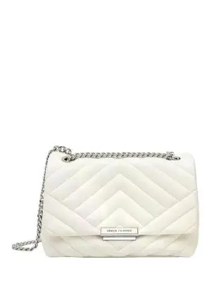Armani Exchange Quilted Cross Body Bag - White