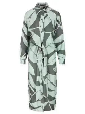 Max Mara Floral-print Shirt Dress - Green