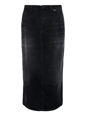 MAISON MARGIELA Denim Midi Skirt - Black