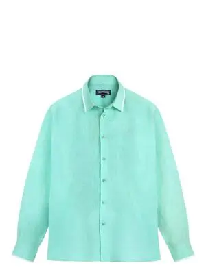Vilebrequin Long-sleeved Linen Shirt - Green