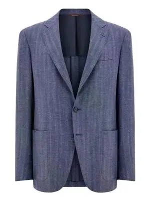 Canali Single-breasted Blazer - Blue