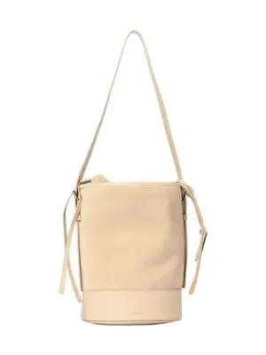 Fabiana Filippi Leather And Suede Bucket Bag - Beige