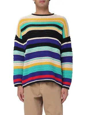LANEUS Striped Pullover Sweater - Multicolor