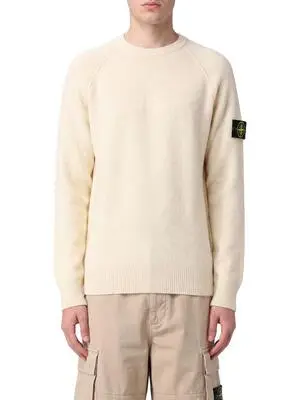 Stone Island Light Raw Hand Organic Cotton Knit Crewneck Jumper - Ivory