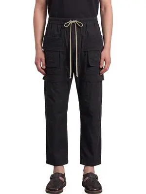 Rick Owens Creatch Cotton Cargo Trousers - Black
