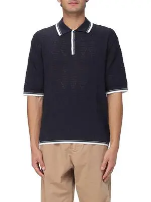 LANEUS Polo Shirt Men Blue