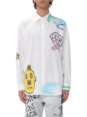 Moschino Cotton Shirt With Graffiti Print - White