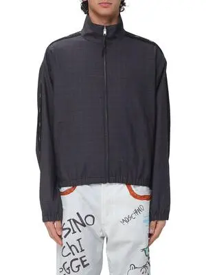 Moschino Virgin Wool And Polyester Bomber Jacket - Grey