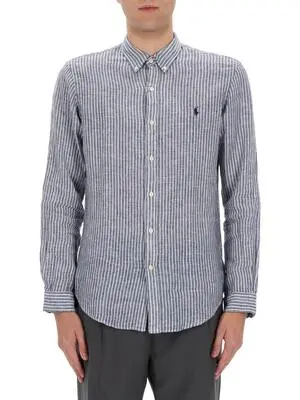 Polo Ralph Lauren Striped Linen Shirt - Blue