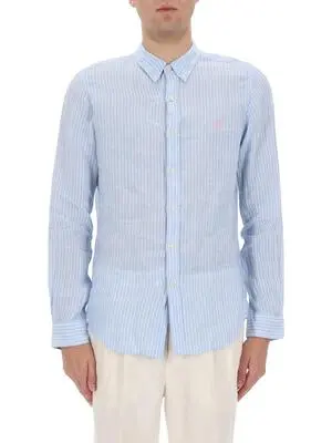 Polo Ralph Lauren Striped Linen Shirt - Sky Blue
