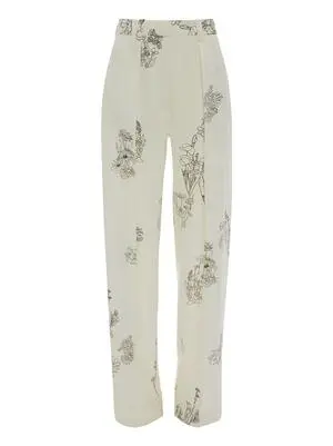 Victoria Beckham Wide Leg Trouser - White