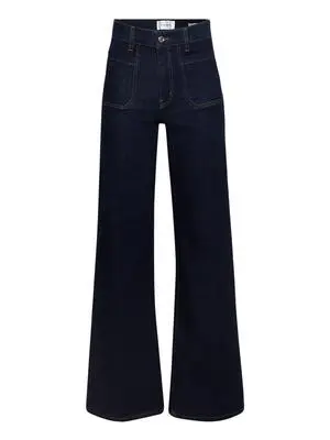 FRAME Le Slim Palazzo Modernist Pocket Trousers - Blue